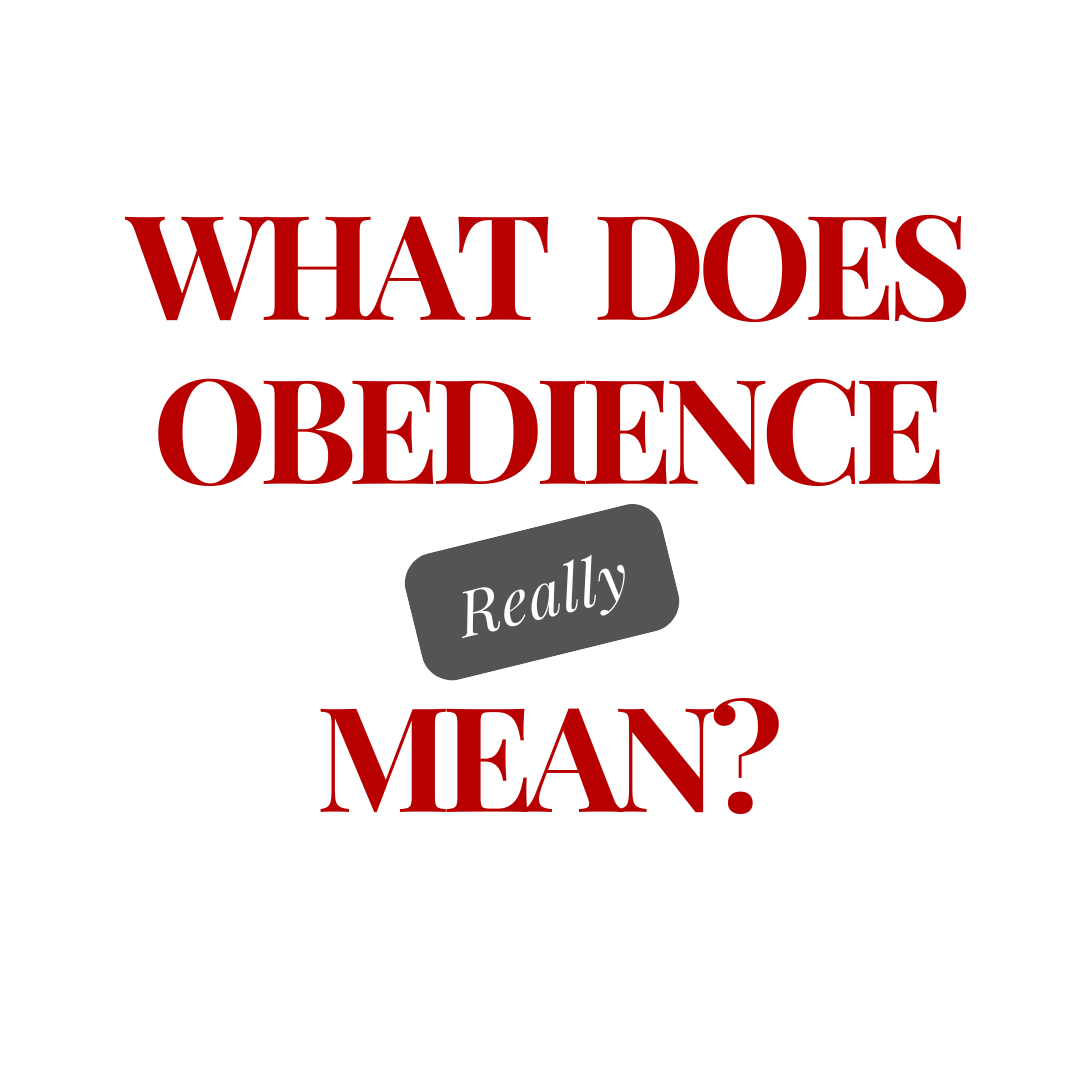 What Does Obedience Actually Mean? ~ Green Eyed Grace